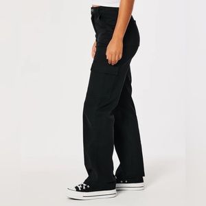 Hollister | Pants & Jumpsuits | Hollister Black Ultra Highrise Cargo ...